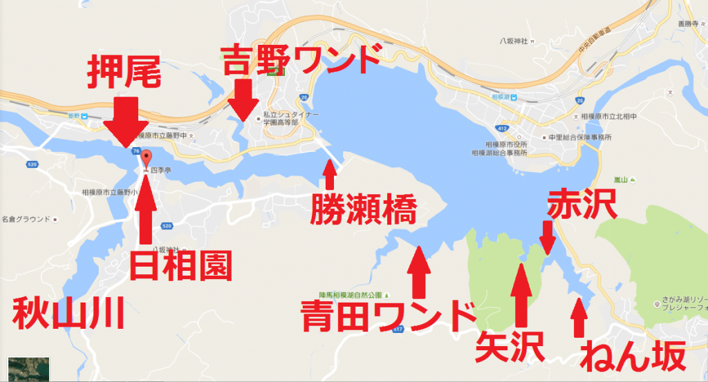 師走の相模湖釣行2。ポイント紹介吉野ワンドと押尾★ | ikahime